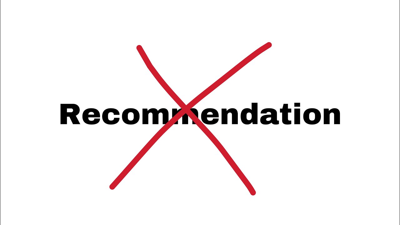 This video will not get recommended. - YouTube