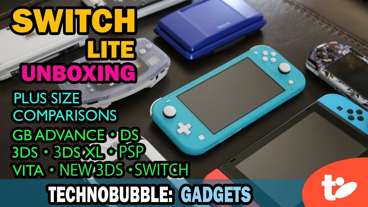 Nintendo Switch Lite Unboxing Plus Size Comparison w/ Other Portable ...