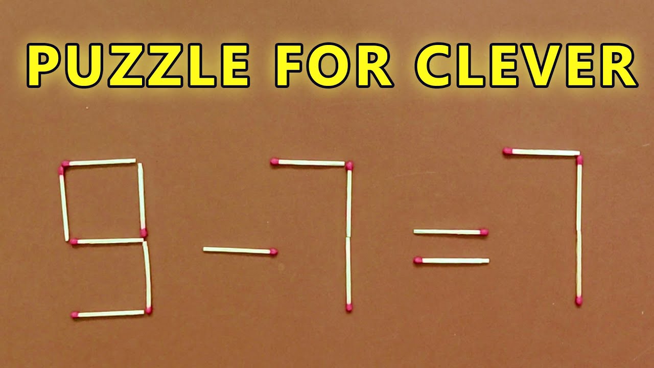 move 1 sticks to fix this puzzle: Puzzles with Answer - YouTube