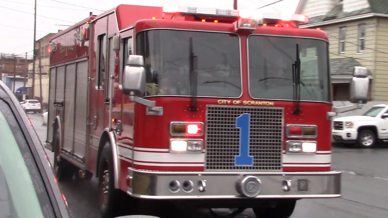 Scranton Fire Department Rescue 1 Responding - YouTube