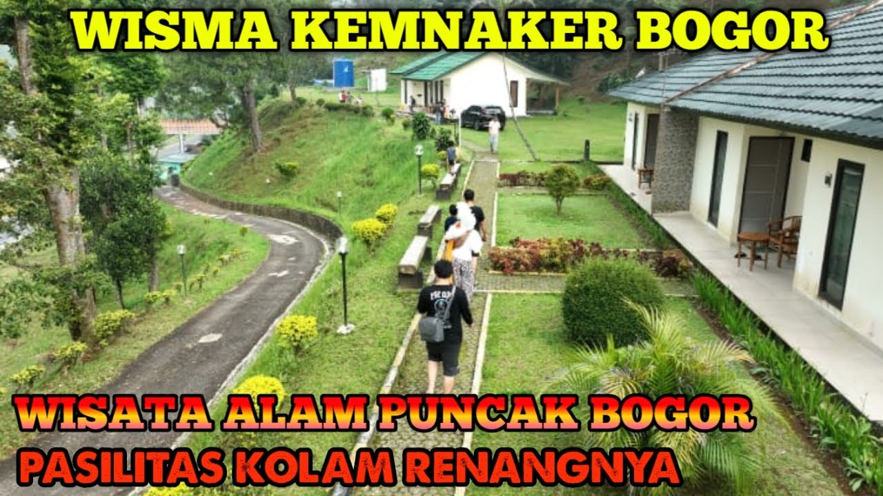 wisma kemenaker puncak bogor dengan pasilitas kolam renangnya dan view ...