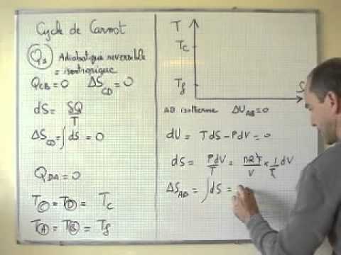 thermodynamique / machine thermique / cycle de Carnot, température en ...