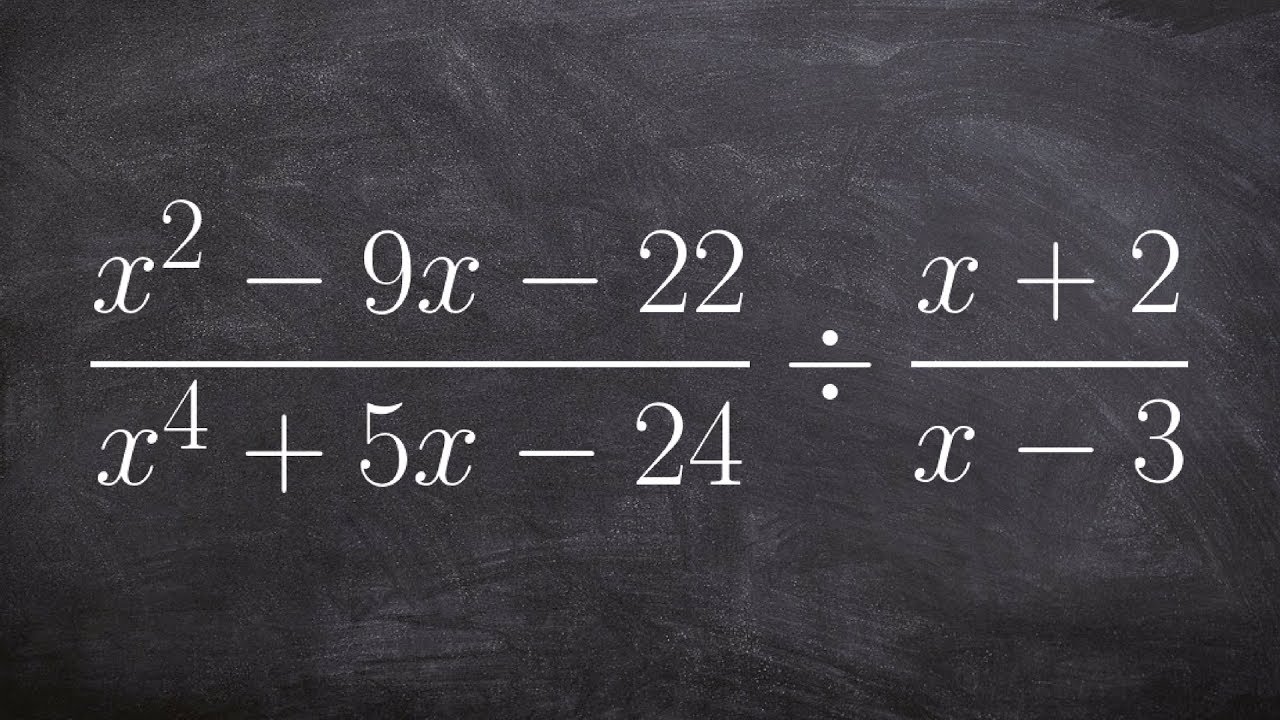 Dividing two rational expressions by using factoring - YouTube