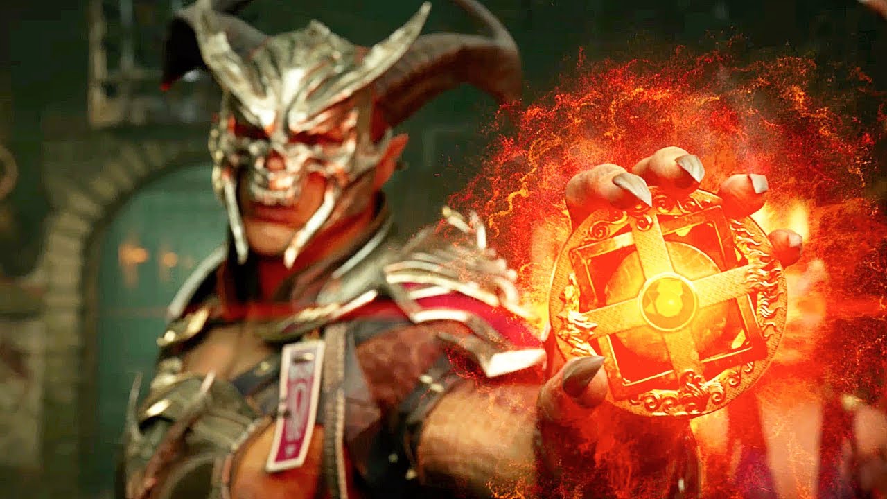 Mortal Kombat 1 Shao Kahn Uses Shinnok's Amulet Scene MK1 (2023) - YouTube