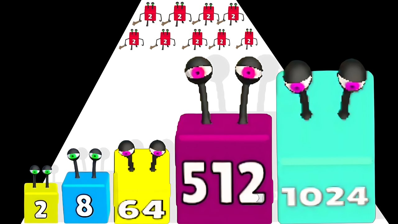 2048 FIGHT : Level Up Block Nember Reach 2048 (ASMR Gameplay) - YouTube