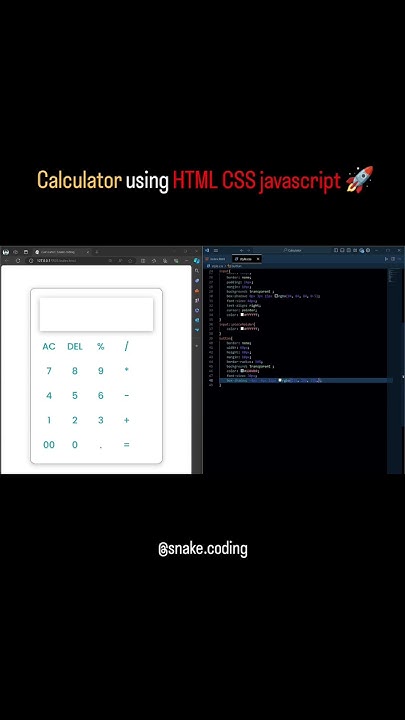 Calculator Using Html Css And Js Javascript Project Project Javascript Html Coding Youtube