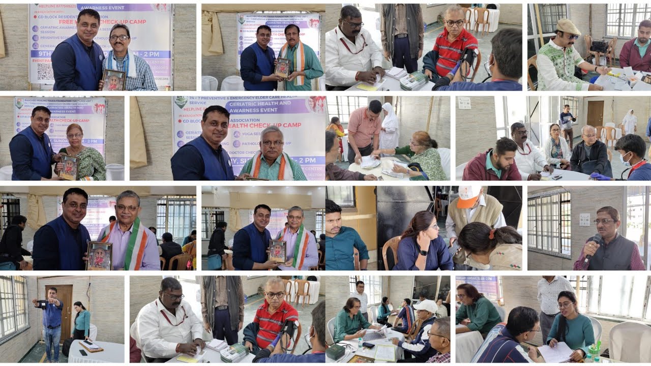 HEALTHY AGING: GERIATRIC AWARENESS & HEALTH CAMP AT GD BLOCK - YouTube