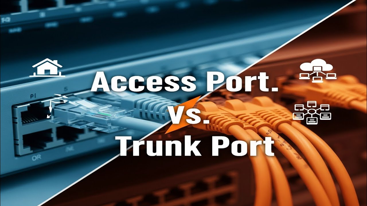 What is Access Port & Trunk Port? | Explained with Diagram | Trunk Port ...