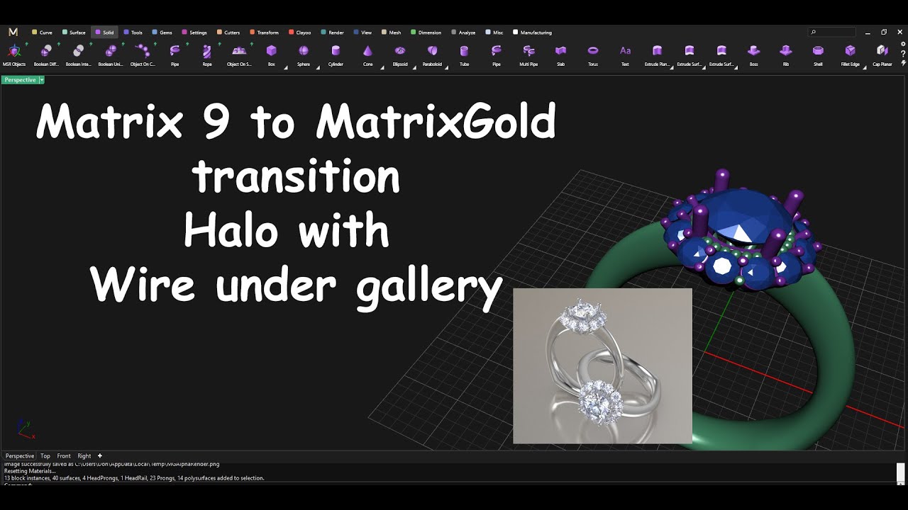 MatrixGold Wire under gallery Halo ring - YouTube