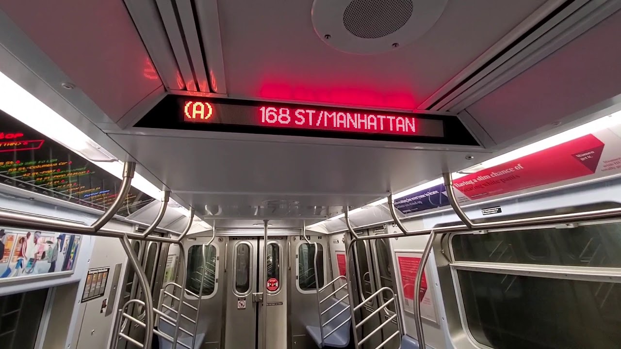 NYC Subway: Riding R179 (A) train from Inwood - 207 St - 125 St - YouTube