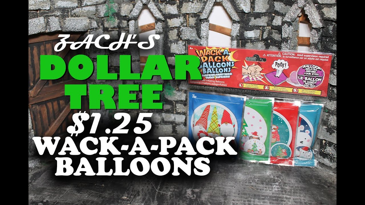 Zach Reviews Dollar Tree's $1.25 Wack-A-Pack Balloons (Christmas ...