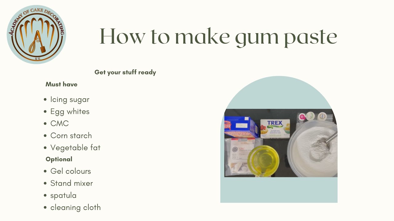 MAKE YOUR OWN FLOWER PASTE( GUM PASTE) - YouTube