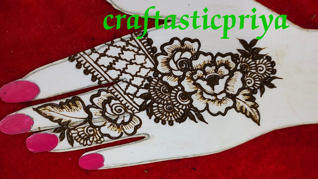 Arabic Rose Mehndi Design - YouTube