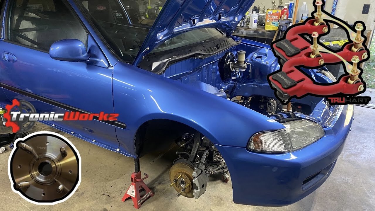 EG GETS TRUHART CONTROL ARMS AND 36MM HUBS... - YouTube