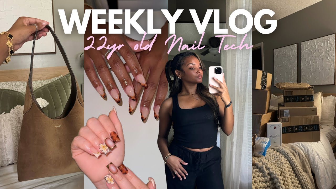 WEEKLY NAIL TECH VLOG ˚ʚ♡ɞ˚: life updates, amazon nail haul, ambassador ...