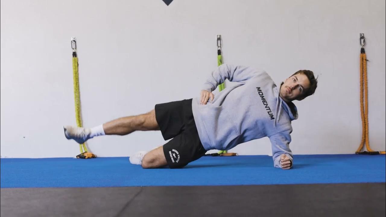 Kneeling side plank + hip abduction isometric - YouTube