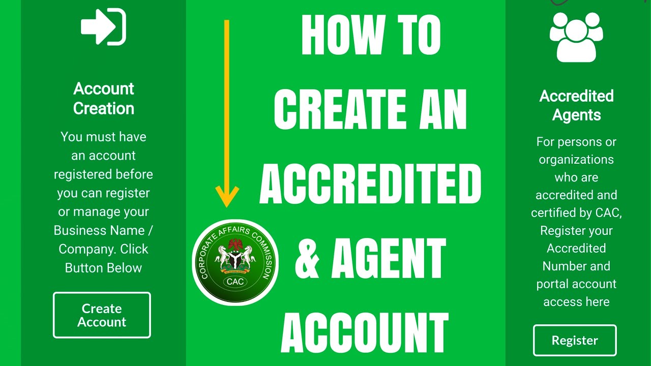 How to Create an Accredited Agent Account & Agent Account for Pre ...