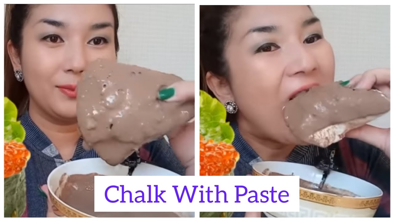 ASMR || SAND CHALK WITH PASTE - YouTube