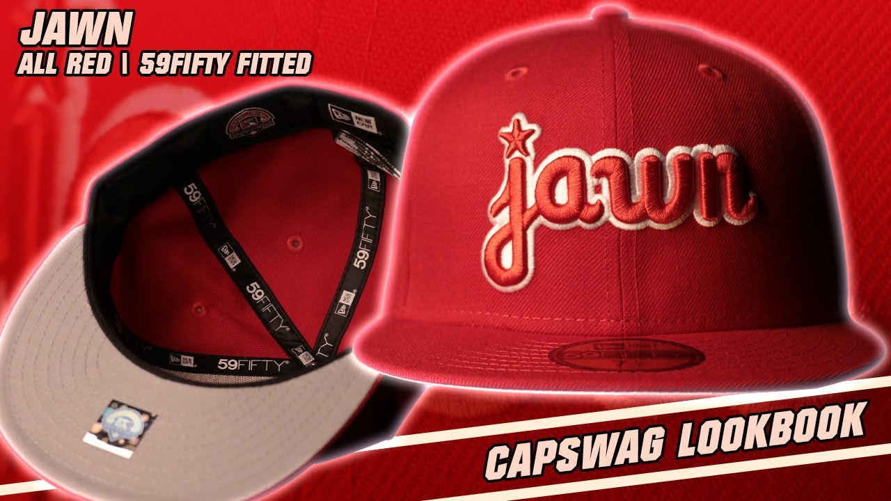 Jawn Phillies Red 59Fifty Fitted Hat | Jawn Philly Inspired 5950 Fitted ...