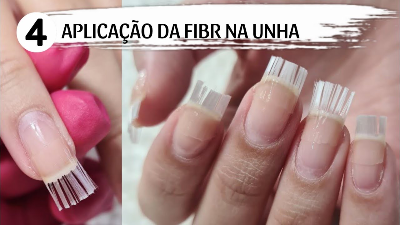 APLICAÇÃO DA FIBRA NA UNHA NATURAL / 4° aula CURSO DE ALONGAMENTO EM ...