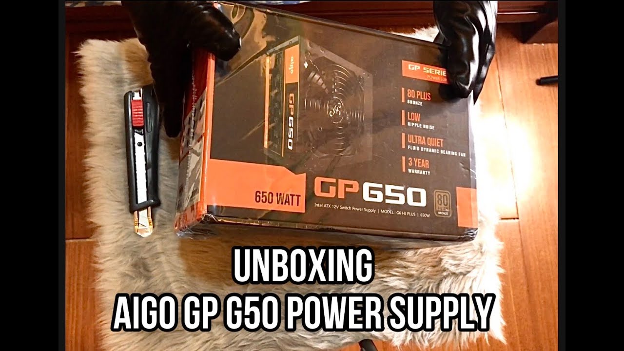 UNBOXING: AIGO GP 650 POWER SUPPLY - YouTube