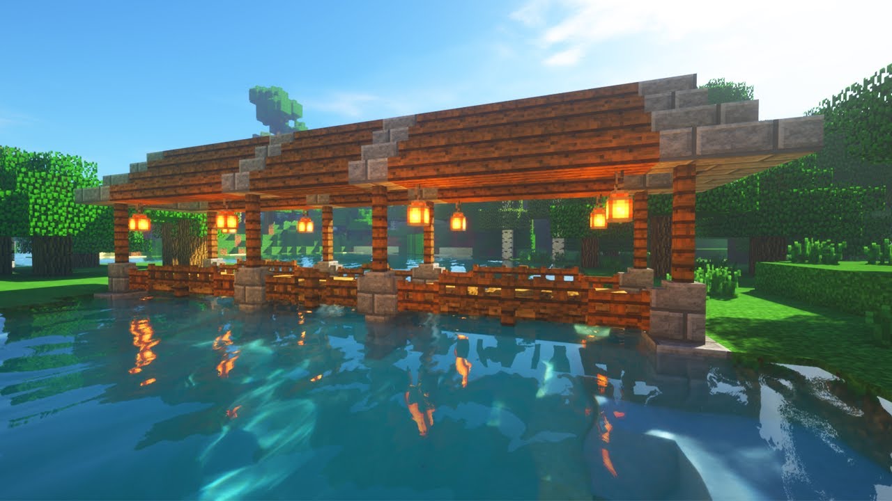 MINECRAFT LET'S BUILD A ASIAN BRIDGE - YouTube