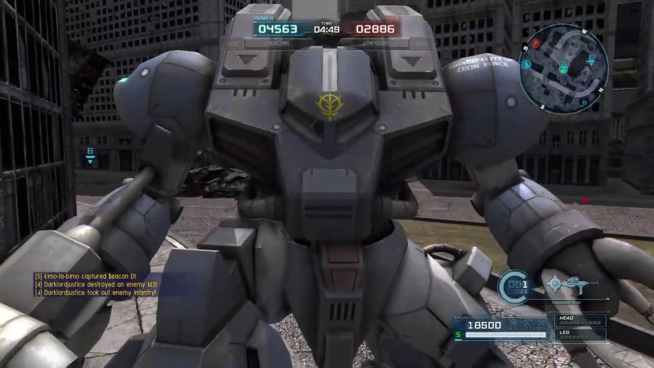 GBO2 - Gatsha on city ruins! Sieg Zeon! - YouTube