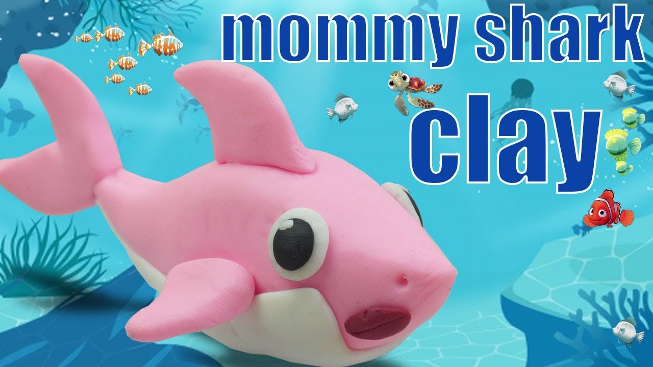 DIY | How to make mommy shark with air dry clay | - Polymer Clay ...