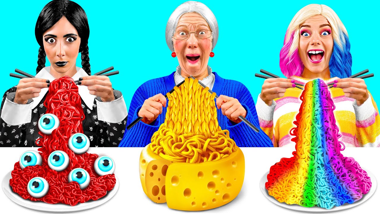 Wednesday vs Grandma Cooking Challenge | Who Wins the Cooking War - YouTube