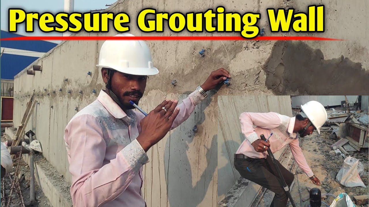 Pressure Grouting Civil Site Wall | Pressure Grouting - YouTube