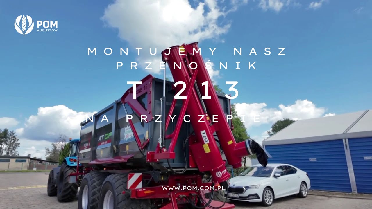 Montaż przenośnika T 213 na przyczepie skorupowej. - YouTube