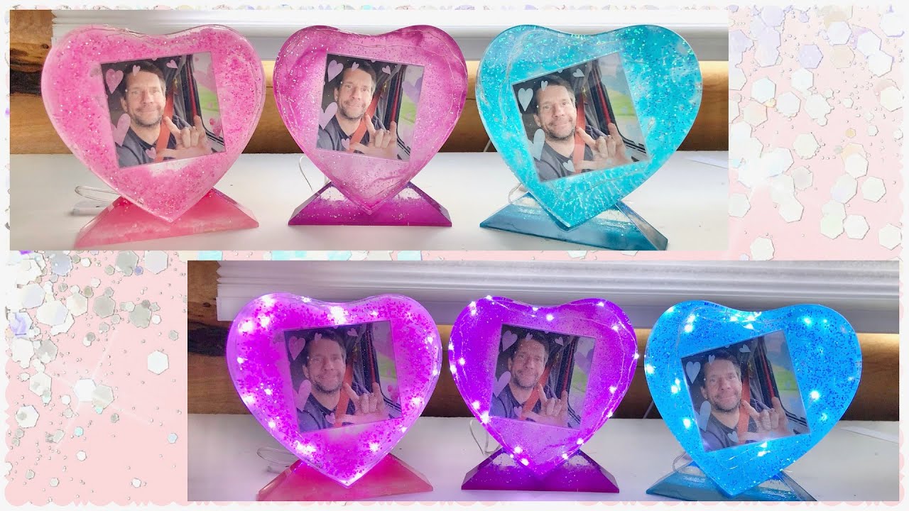 DIY Light Up Resin Heart Frame - Project Share and Walk Through - YouTube