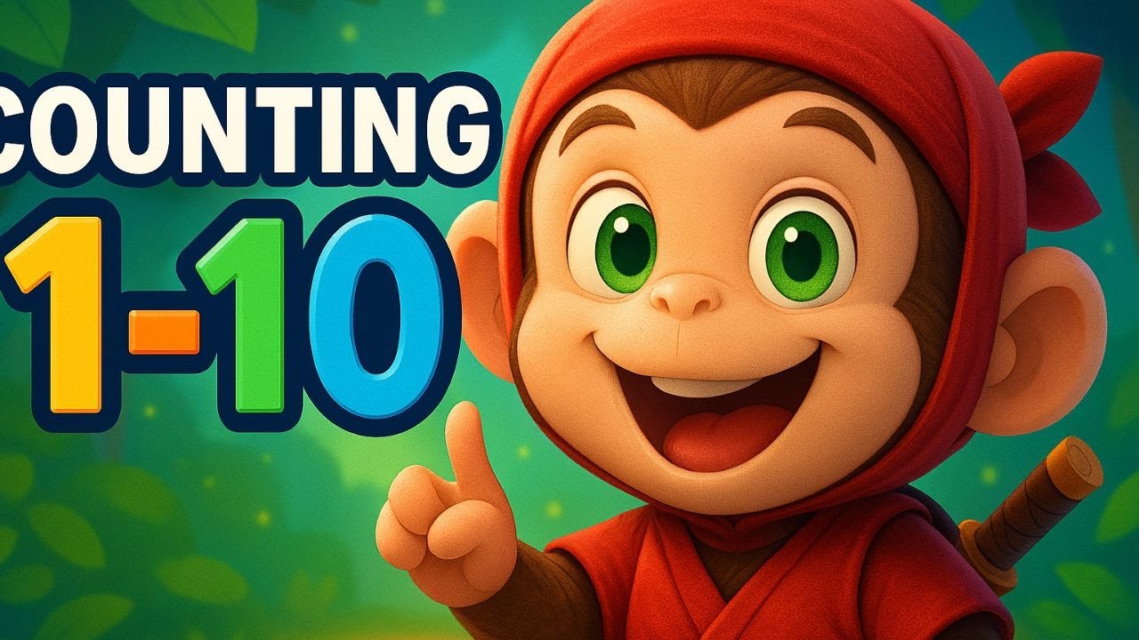 🌈😊🎈Learn to Count 1-10 with Chi Chi the Ninja Monkey! - YouTube