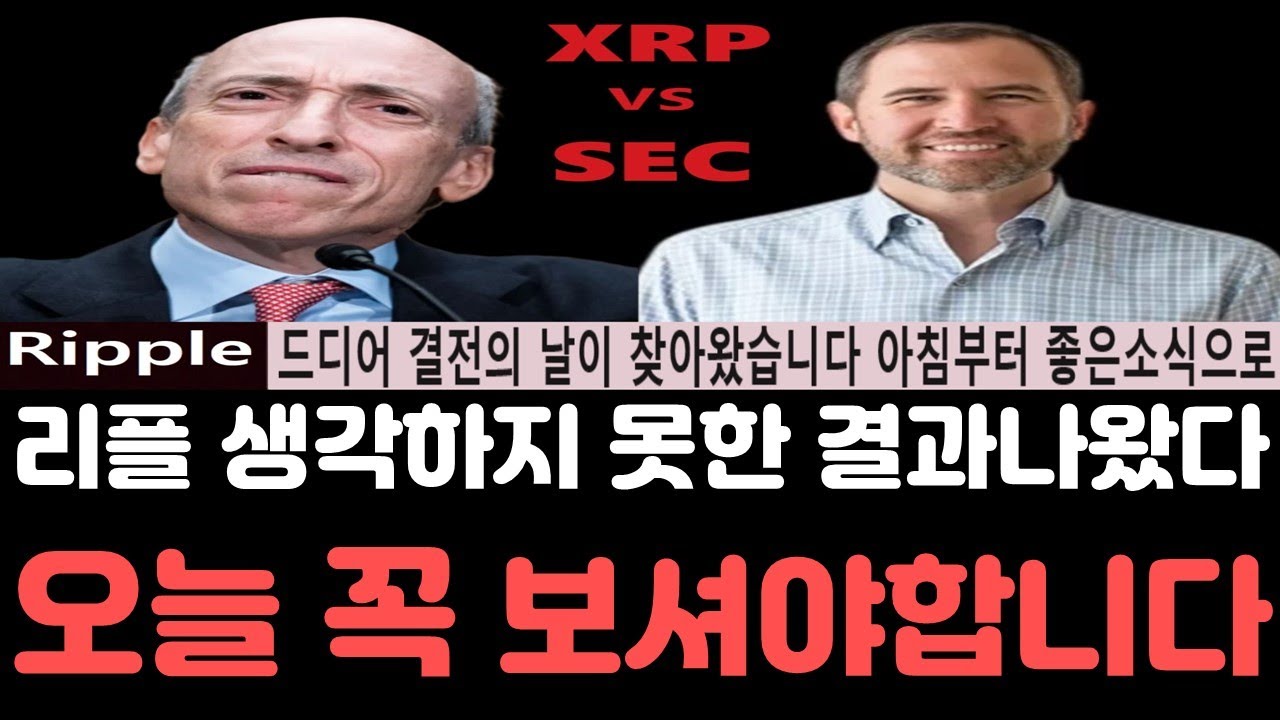 리플전망 리플 Sec 재판 소송과 관련된 소식이 나왔는데생각하지 못한 소식이 오늘 영상은 꼭 보셔야합니다 리플전망 리플호재 리플급등 리플코인 리플소송