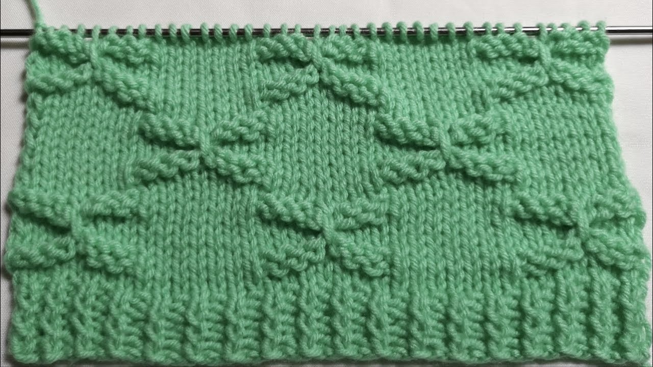 New stitch pattern, pretty and simple stitches. - YouTube
