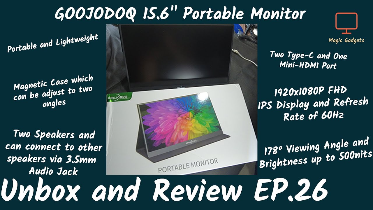 GOOJODOQ Portable Monitor | Unbox and Review EP.26 | จอพกพา - YouTube