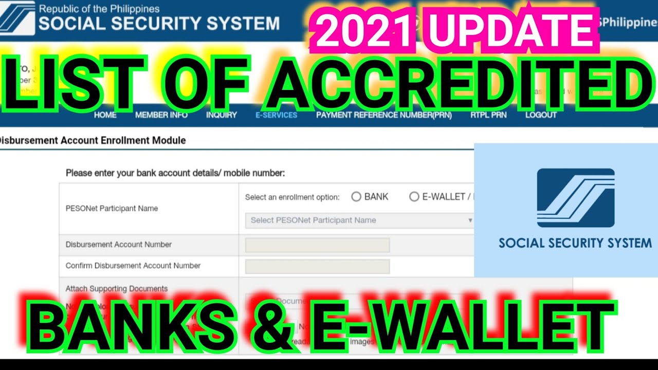 LIST OF ACCREDITED BANK AND E-WALLET OF SSS. - YouTube