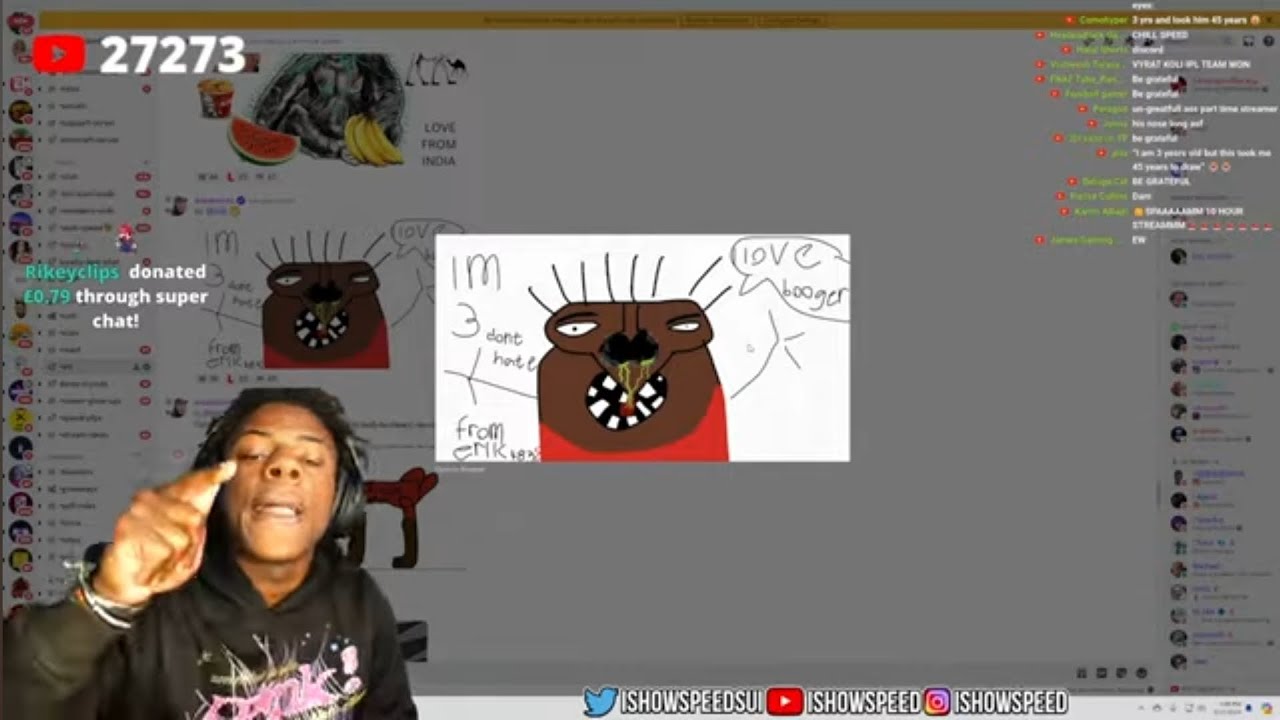 iShowSpeed Reaction To Fan Art - YouTube