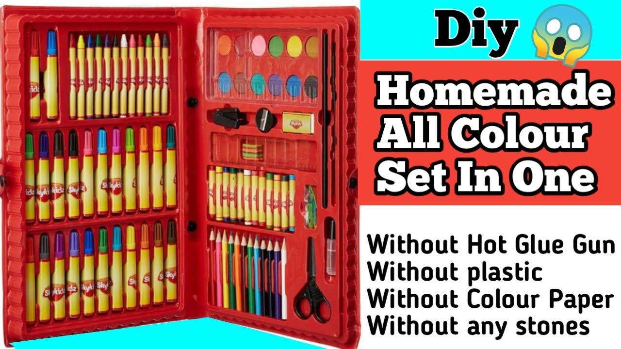 How To Make Cute All Colour Set In One/Colour Set/DIY Homemade Colours ...