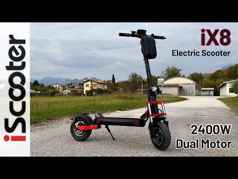 iScooter iX8 Off-Road Tires Electric Scooter for Adults 2400W Dual Motor Up to 60 km/h / 38mph