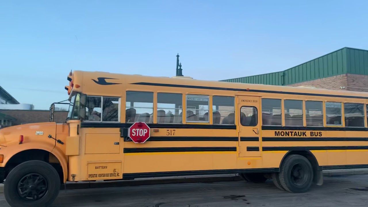 Bus 517 idling - 2002 Blue Bird International 3800 (DT466E) - YouTube