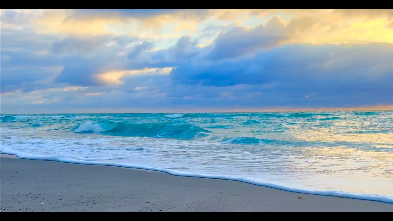 4K Beautiful Relaxing Ocean Waves and Beach Sounds for a Peaceful Sleep ...