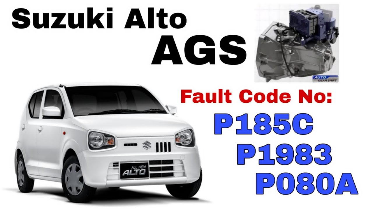 SUZUKI Alto AGS Fault code P185C,P1983,P080A Clear step by step. - YouTube