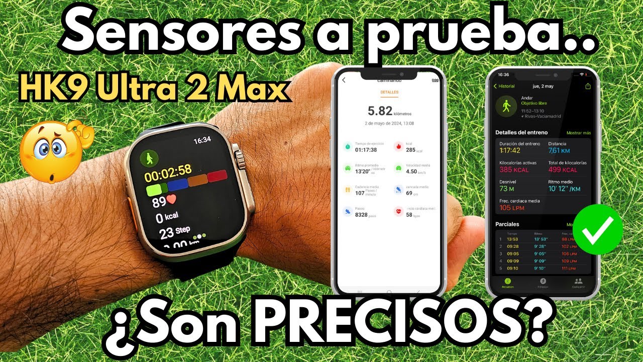 HK9 Ultra 2 Max 👉 Test de Sensores ¿Vale para hacer DEPORTE? - YouTube