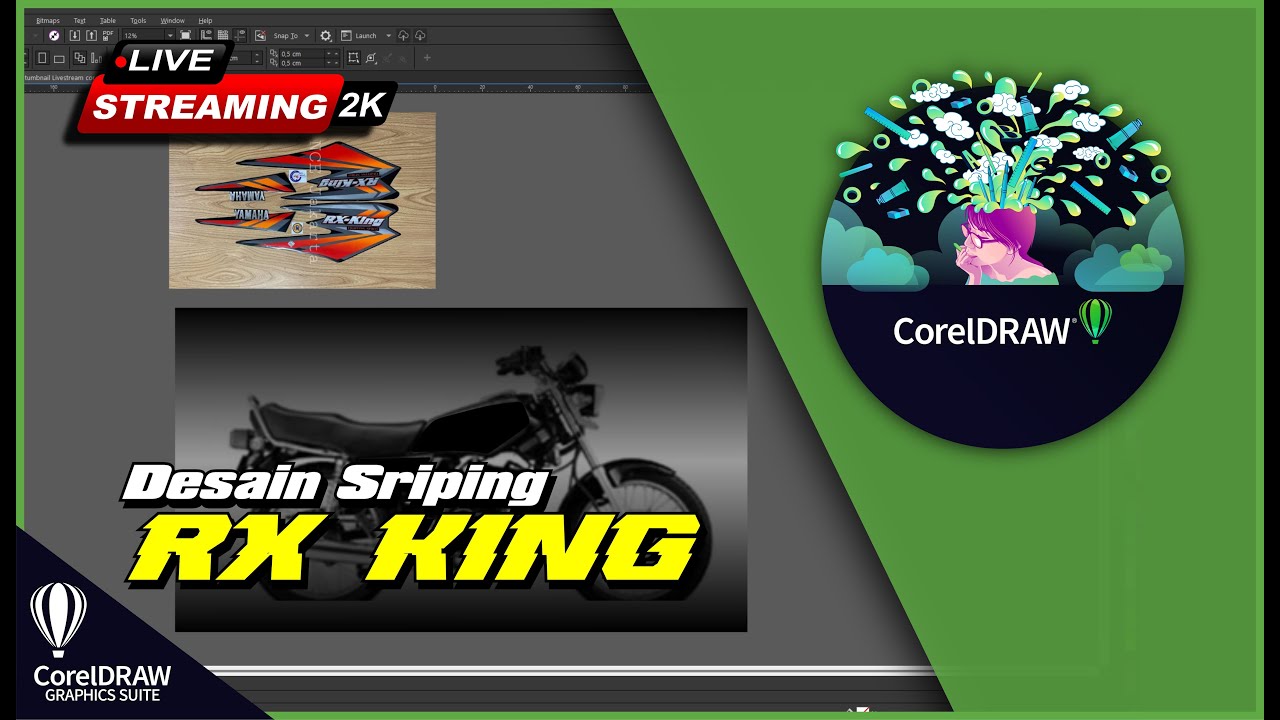 🔴[ LIVE ] RX KING PROSES DESAIN STRIPING (CorelDraw) - YouTube