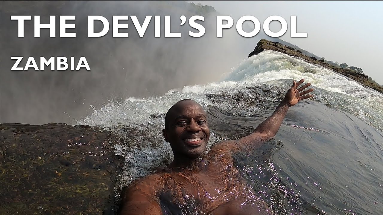 Swimming in the Most Dangerous Pool in the WORLD! (Devil's Pool Zambia ...