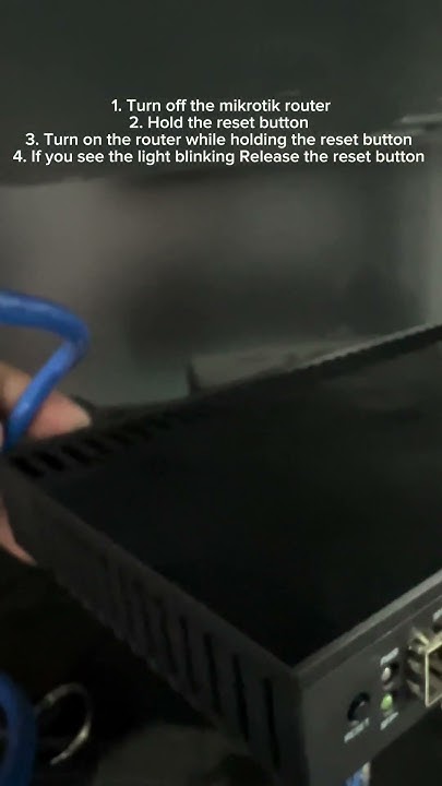 How to reset Mikrotik Router - YouTube