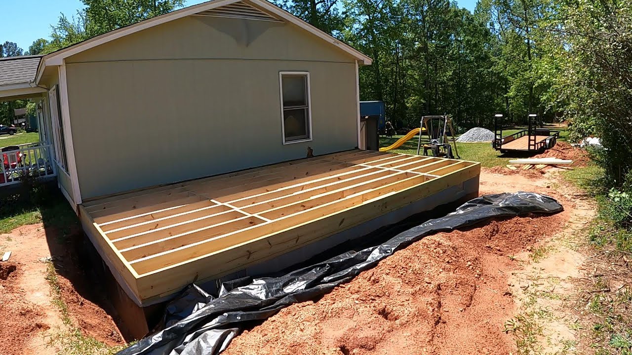 DIY Home Addition # 3 The Floor Structure & Tool Shed - YouTube