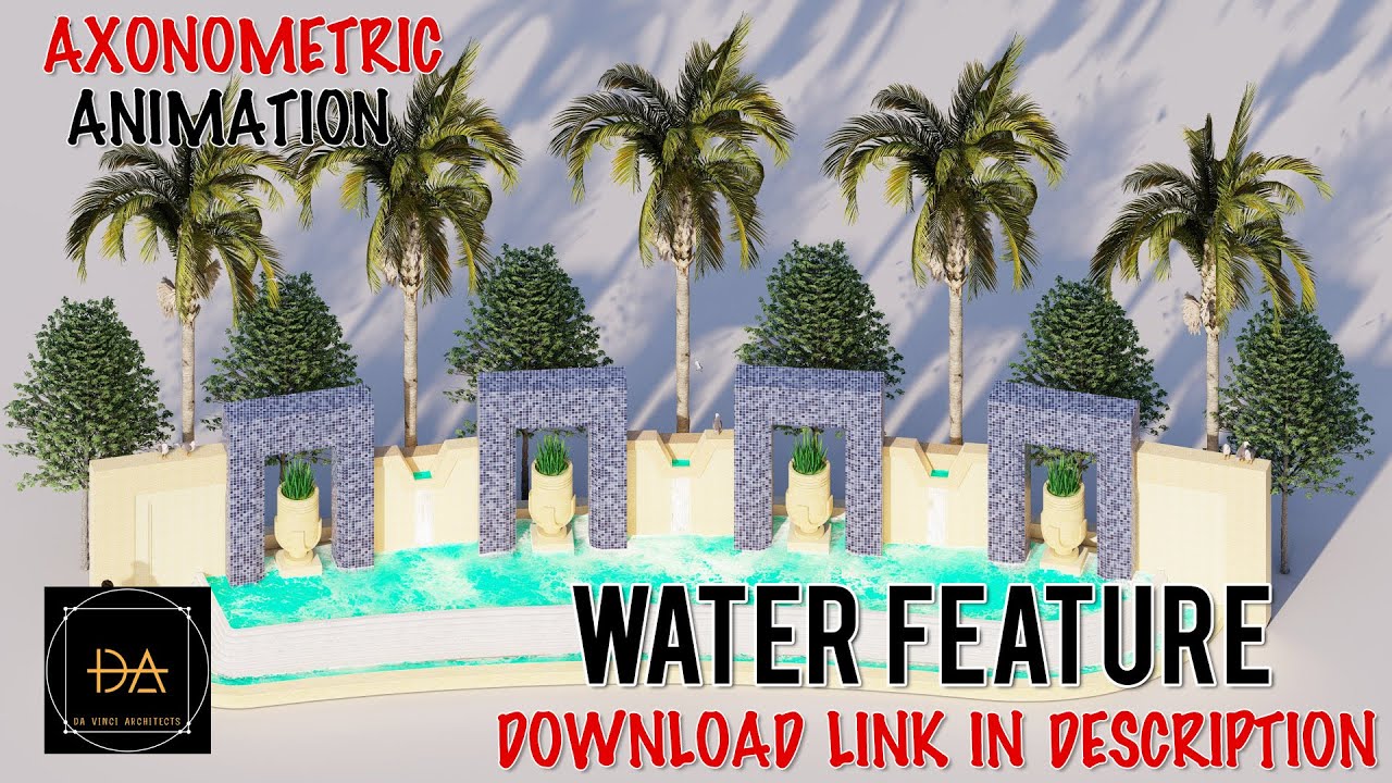 Water Feature Axonometric Animation - YouTube
