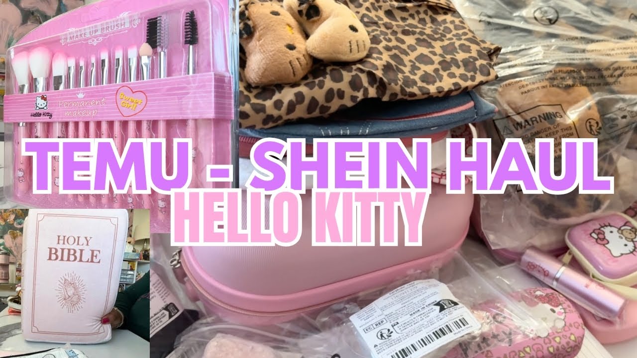 LARGE TEMU HELLO KITTY HAUL - SHEIN & MORE ITEMS - GIRLY THINGS - YouTube